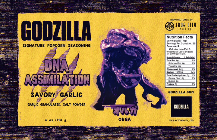 Orga's DNA Assimilation : Savory Garlic Popcorn Seasoning – GODZILLA FOODS