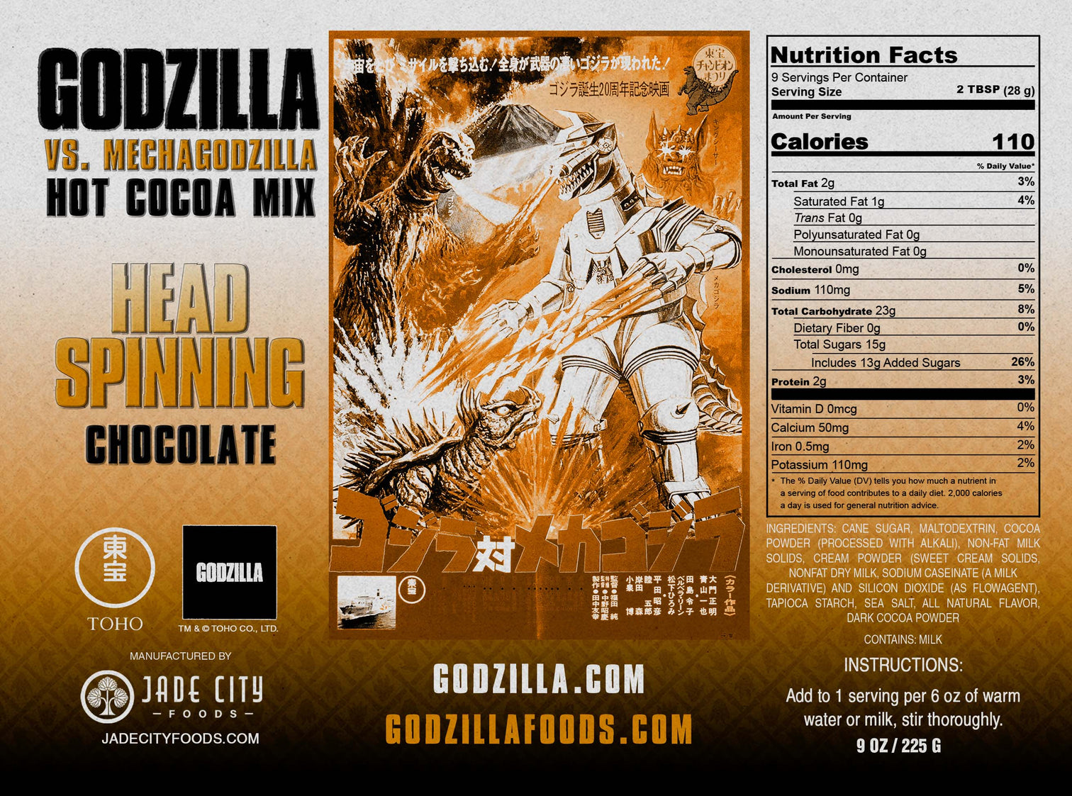 Godzilla vs. Mechagodzilla's Head Spinning Cocoa : Chocolate – GODZILLA ...
